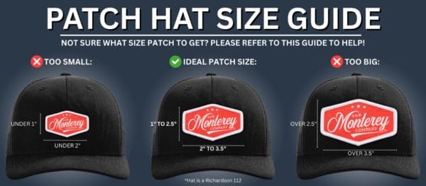 Choosing the Right Patch Size for Hats | The Monterey Company